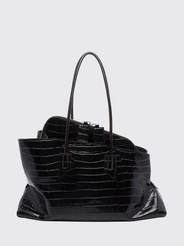Attico Croc Effect Shoulder Bag
