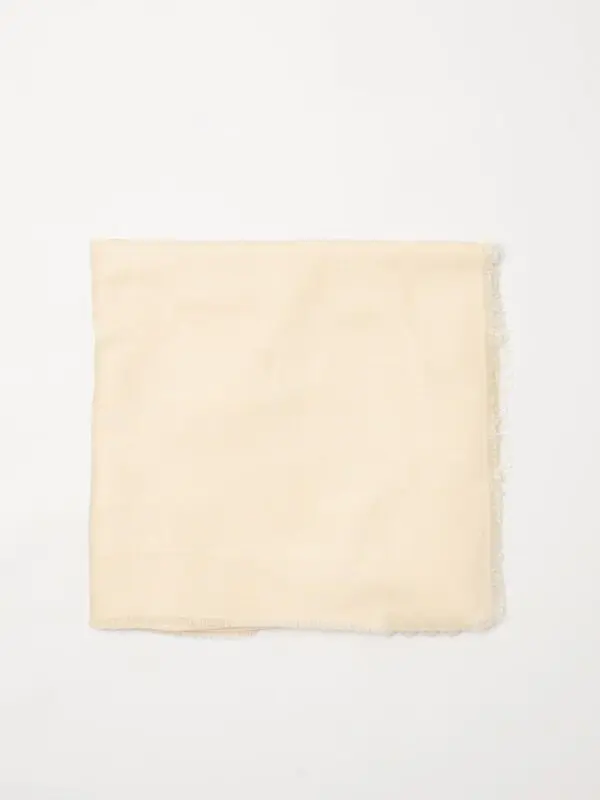 Elisabetta Franchi Viscose Blend Scarf With Jacquard Logo - Butter