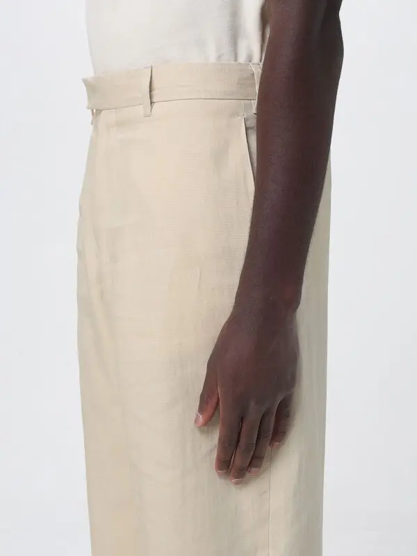 Paul Smith Wide-leg Linen Trousers - Beige
