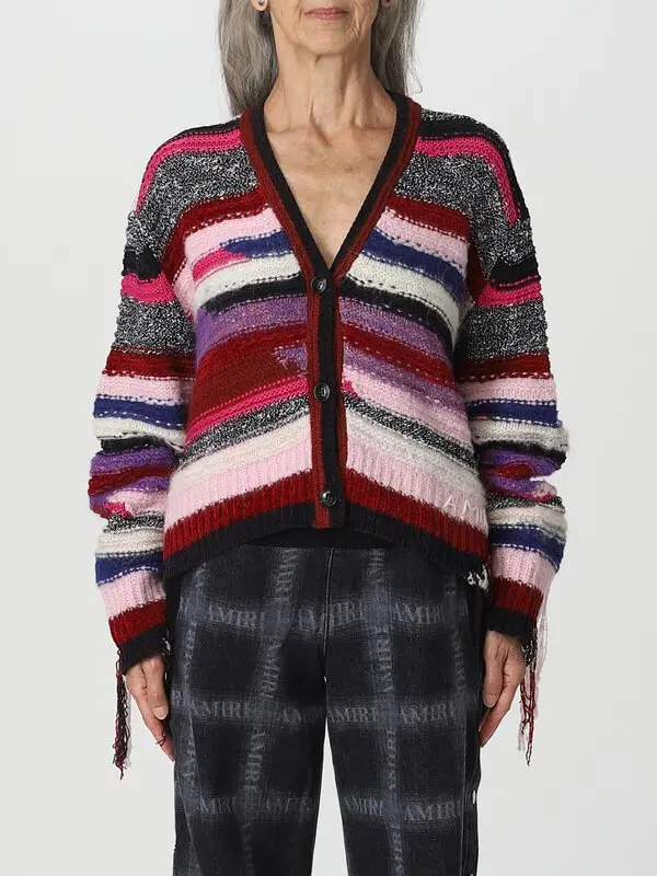 Amiri Striped Knit Cardigan