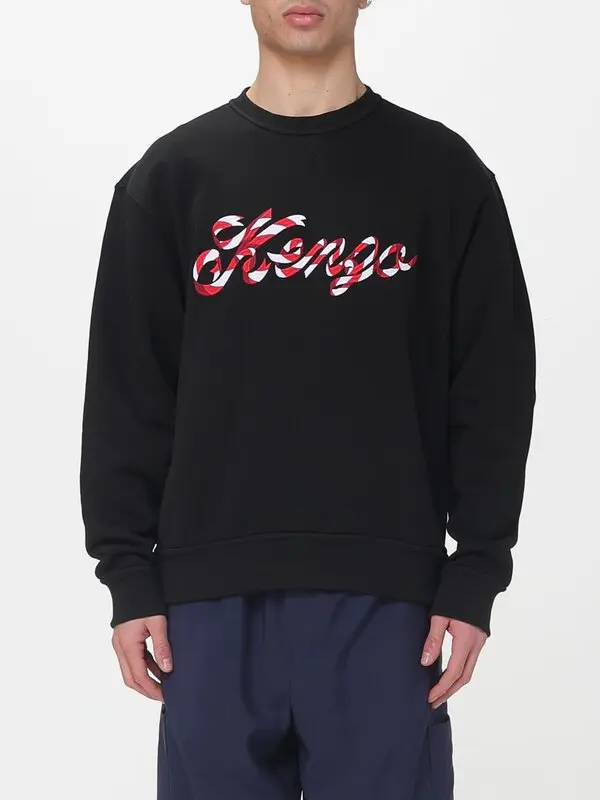 Kenzo Logo Cotton Crew Neck Sweatshirt
