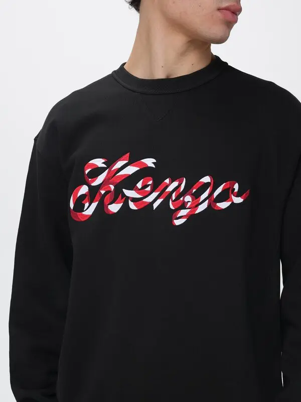 Kenzo Logo Cotton Crew Neck Sweatshirt