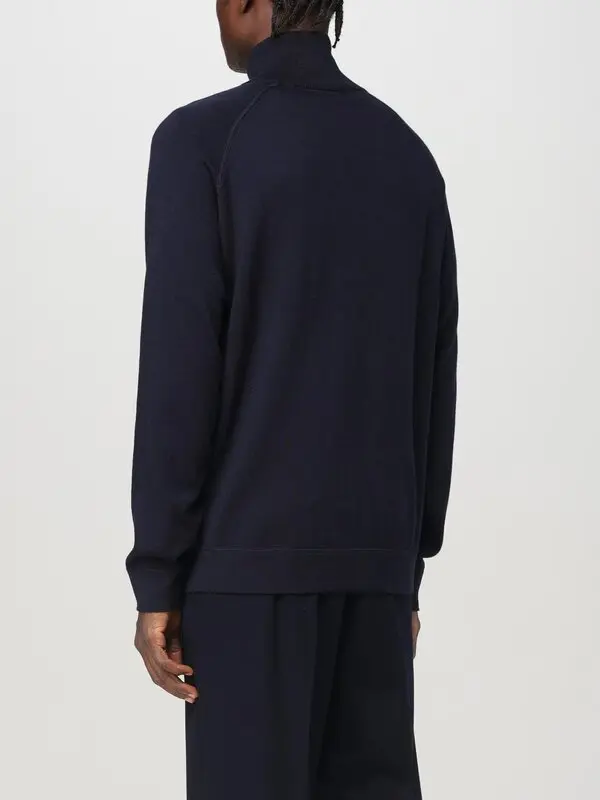 PAOLO PECORA Pullover With Quarter Zip - Blue