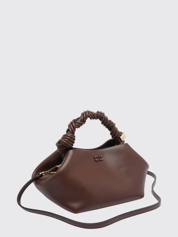 GANNI Twisted Handle Handbag - Brown