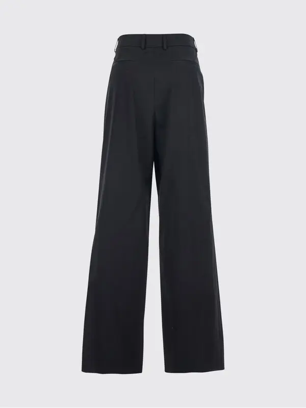 PT TORINO Frankie Cotton Palazzo Trousers - Black
