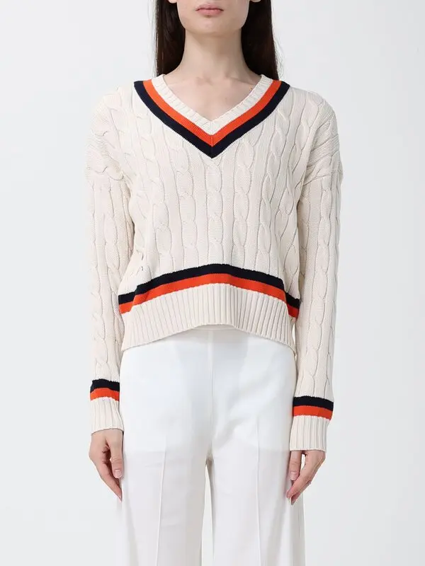 Ralph Lauren Cotton V-neck Sweater - Beige