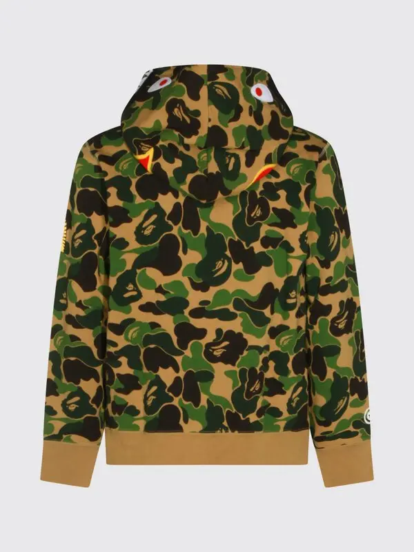 A BATHING APE Camouflage Cotton Hoodie - Green