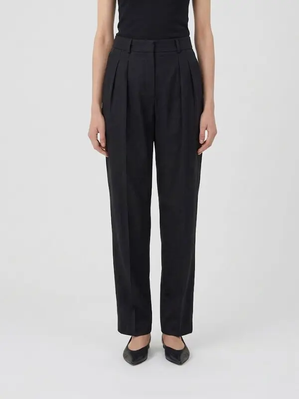 Loulou De Saison Wool Blend Classic Trousers - Black