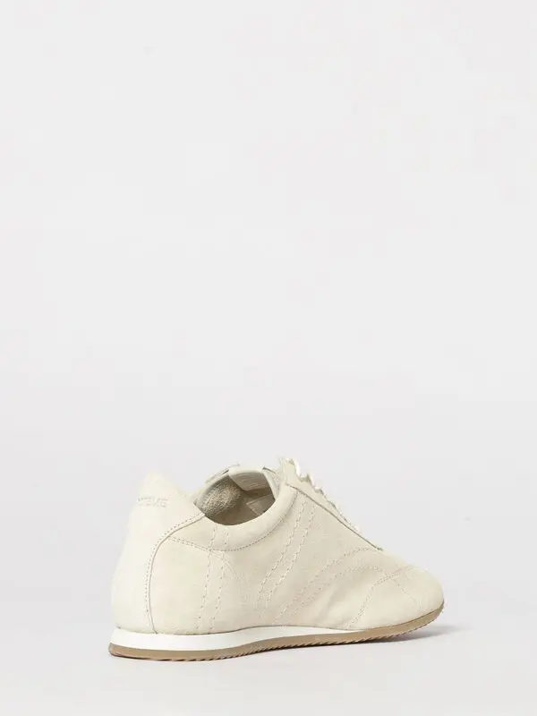 TOTEME Flex Quilted Suede Sneakers - Beige