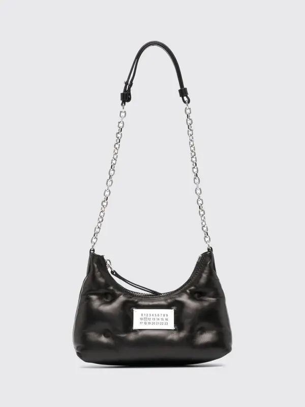 MAISON MARGIELA Quilted Lamb Nappa Crossbody Bag - Black