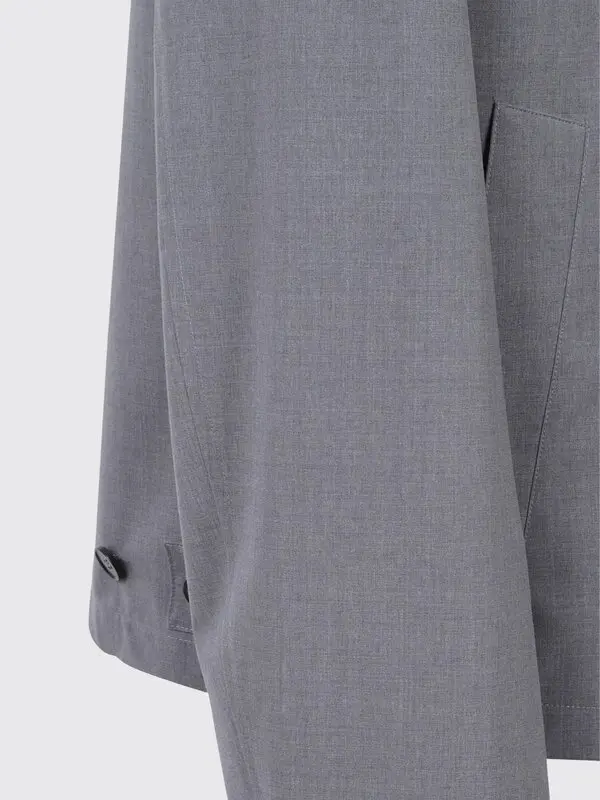 JIL SANDER Wool Shirt Jacket With Zip Closure And French Collar