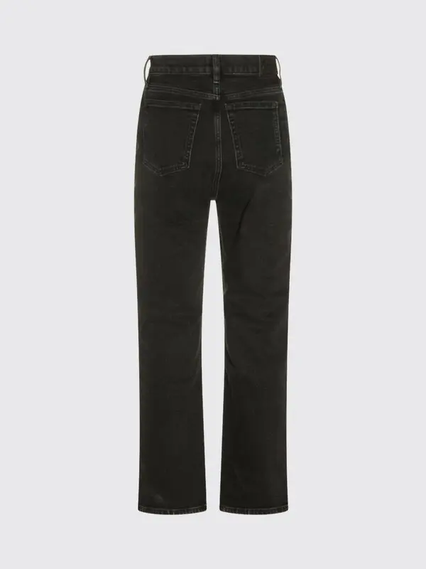 ANINE BING Jane High-waisted Cropped Jeans In Stretch Denim - Grey