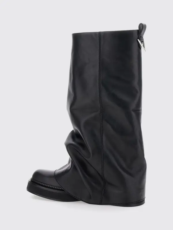 Attico Robin Draped Calf Leather Boots