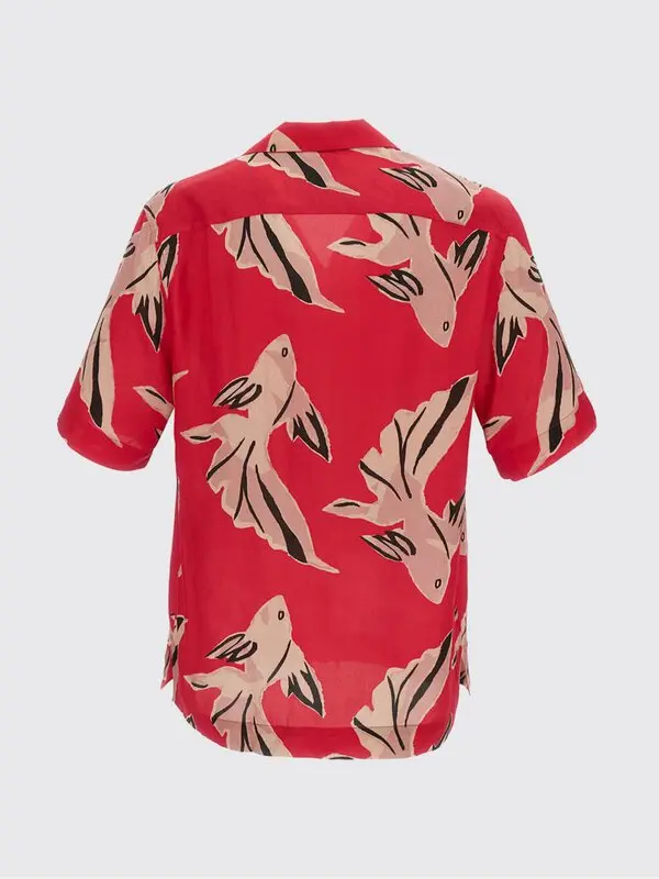 Paul Smith Printed Viscose Blend Shirt - Pink