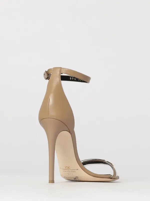 Elisabetta Franchi Leather Sandals - Beige