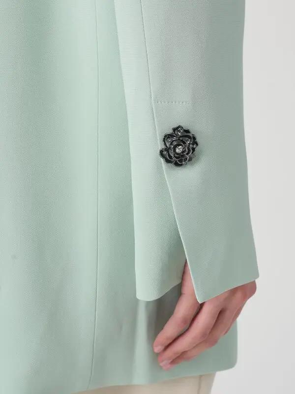 Pinko Single-breasted Blazer With Rose Buttons