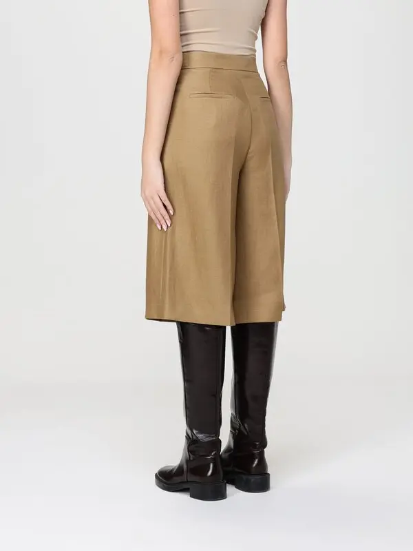Max Mara Badesse Palazzo Linen Trousers - Beige