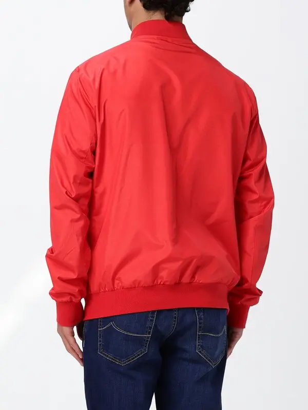 Kiton Stretch Technical Fabric Bomber Jacket With Zip Closure