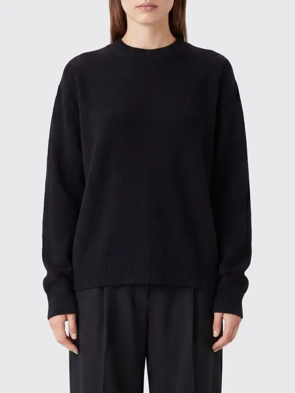 ANINE BING Pure Cashmere Crewneck Sweater With Dropped Shoulders - Grey