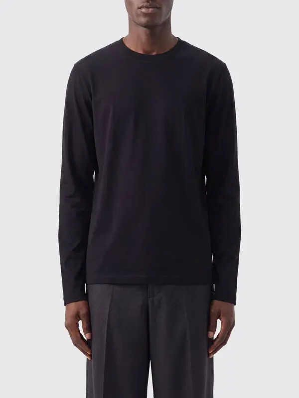 JIL SANDER Long-sleeved Cotton T-shirt With Crew Neck - Black