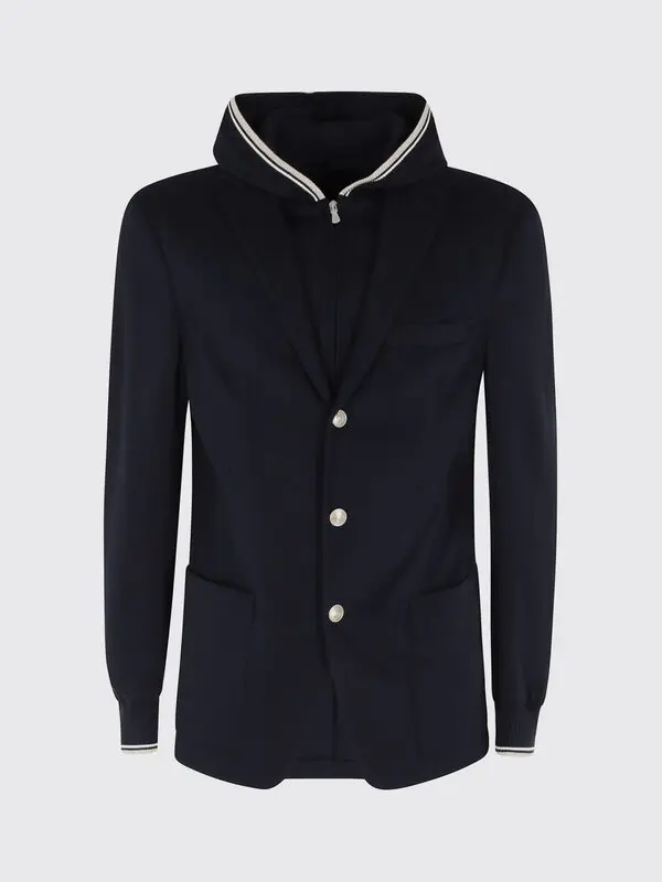 Eleventy Single-breasted Cotton Blazer - Blue