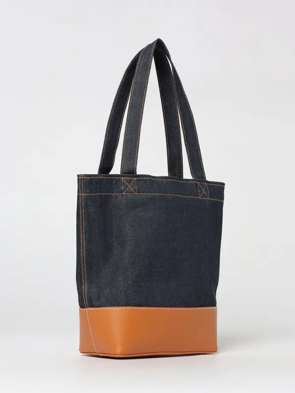 A.p.c. Alex Tote Denim And Leather Shoulder Bag