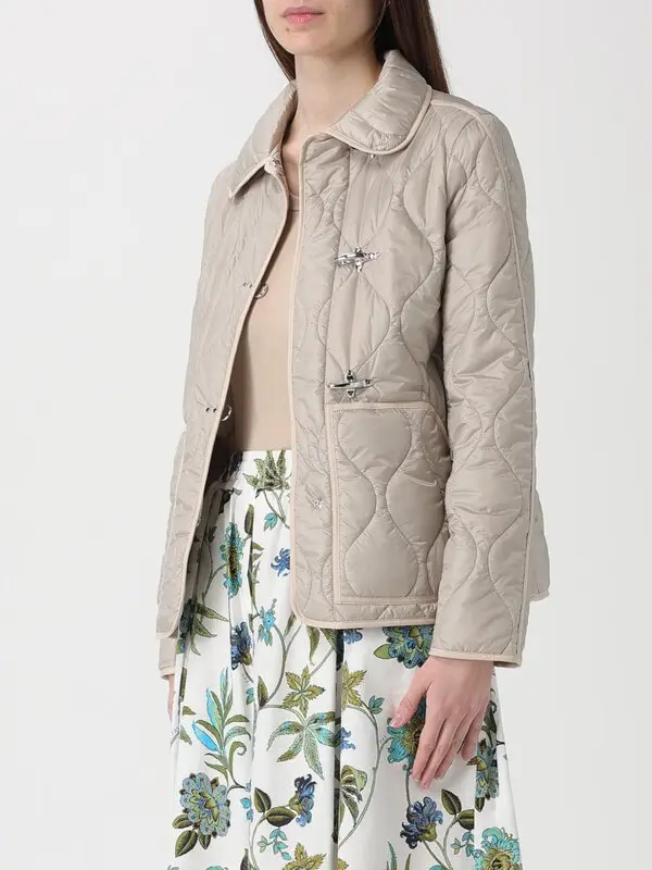 FAY Quilted Down Jacket In Padded Technical Fabric - Silver