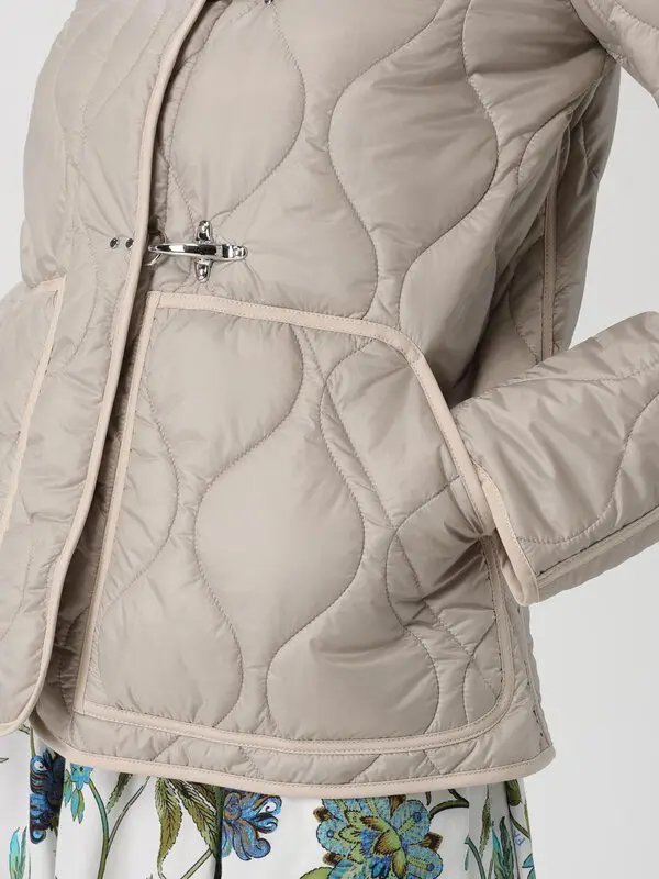 FAY Quilted Down Jacket In Padded Technical Fabric - Silver