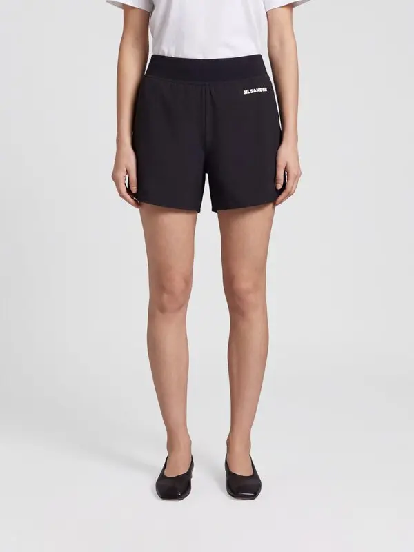 JIL SANDER High-waisted Technical Fabric Jogging Shorts With Contrast Logo