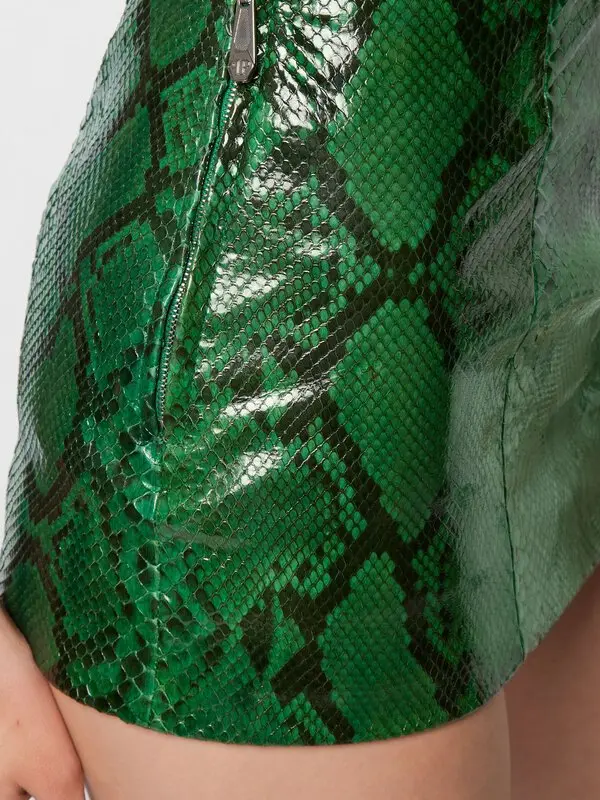Philipp Plein Snakeskin Pencil Mini Skirt