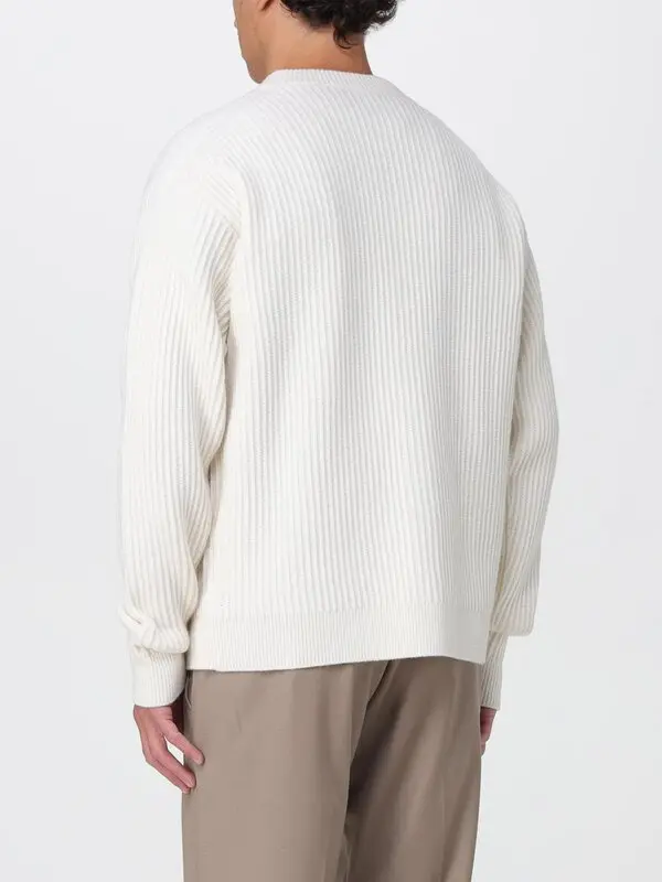 Maison Kitsuné Ribbed Cardigan With Embroidered Fox Detail