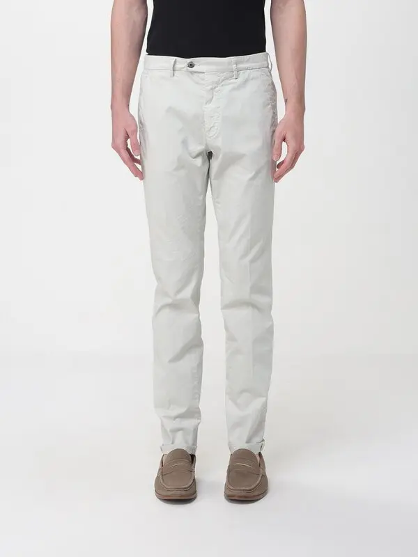 MASON'S Cotton Stretch Chino Trousers - Grey