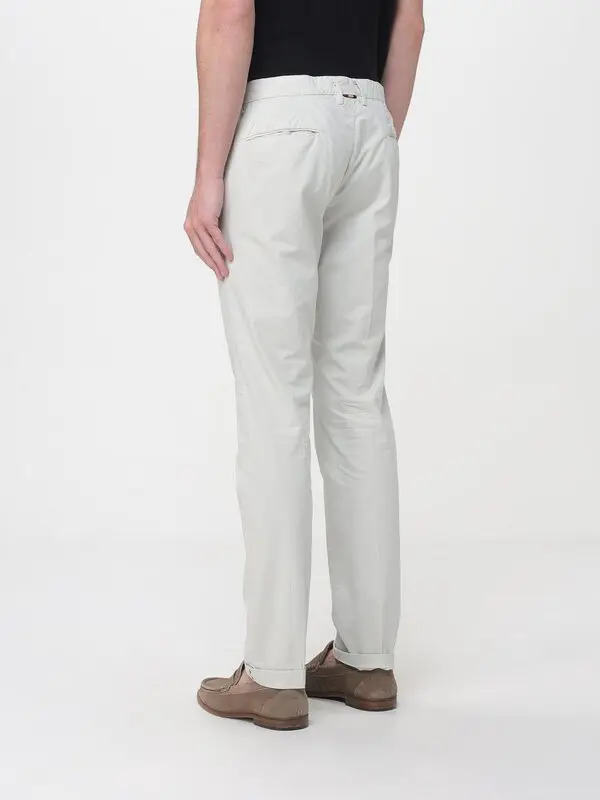 MASON'S Cotton Stretch Chino Trousers - Grey