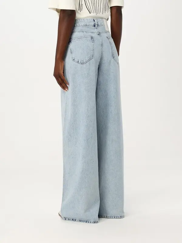 Karl Lagerfeld Pleated Wide-leg Jeans
