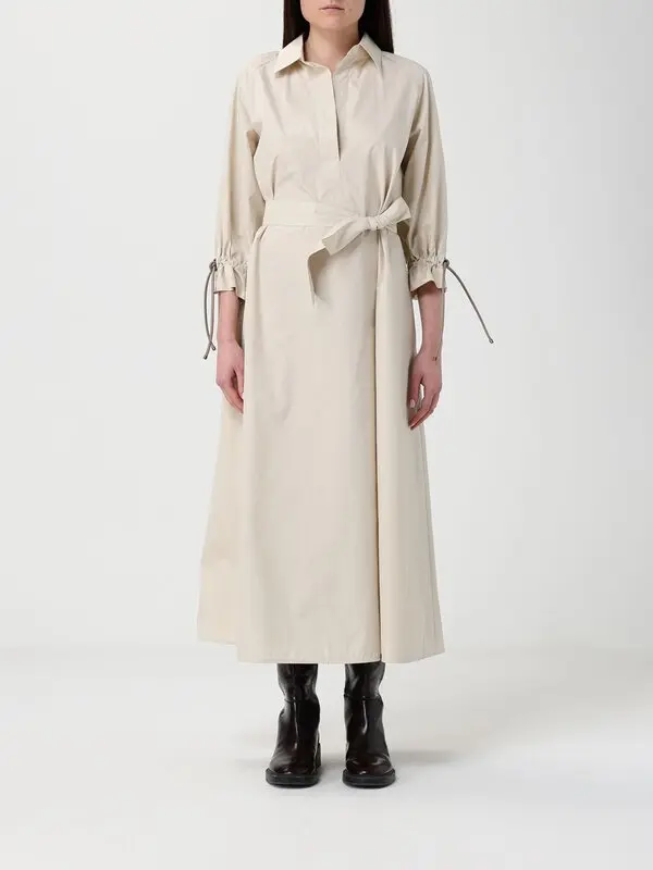 Max Mara Midi Cotton Chemisier Dress - Brown