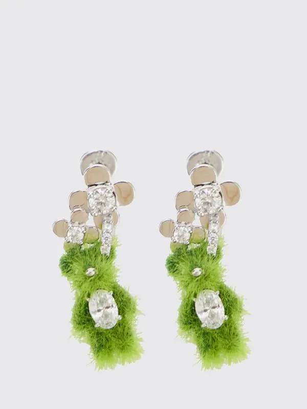 YVMIN 18k Gold-plated Silver Dangle Earrings With Rhinestones