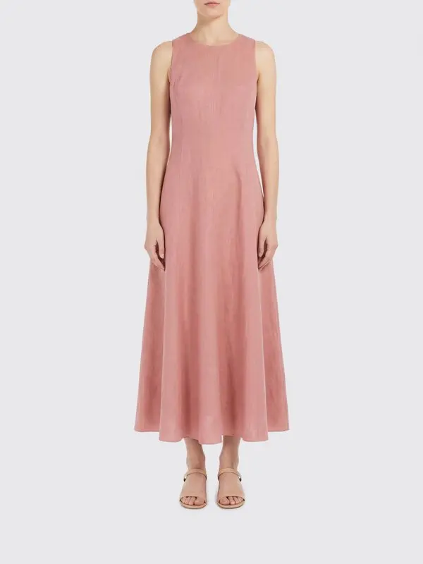 Eleventy Linen Blend A-line Midi Dress