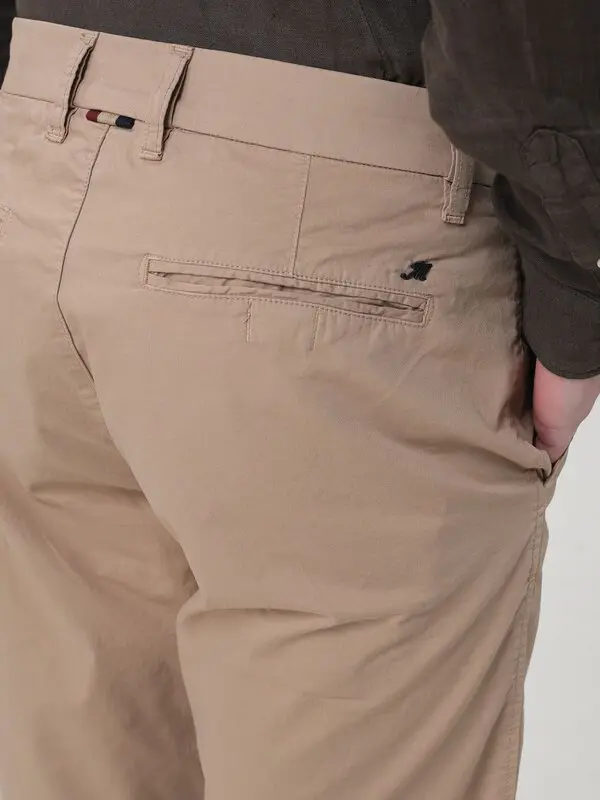 MASON'S Slim Fit Stretch Cotton Chinos - Beige