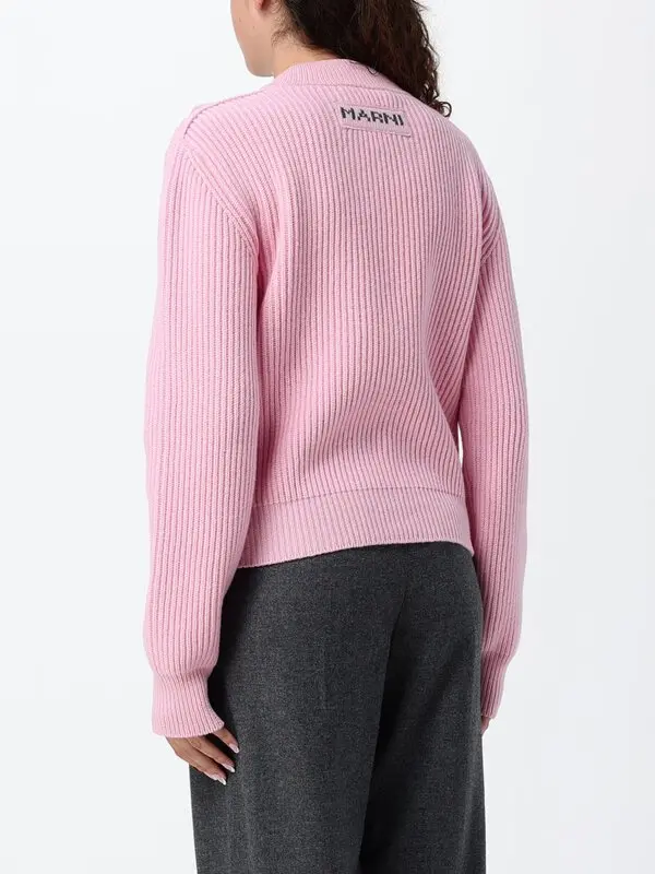 Marni Virgin Wool And Cashmere V-neck Sweater - Pink