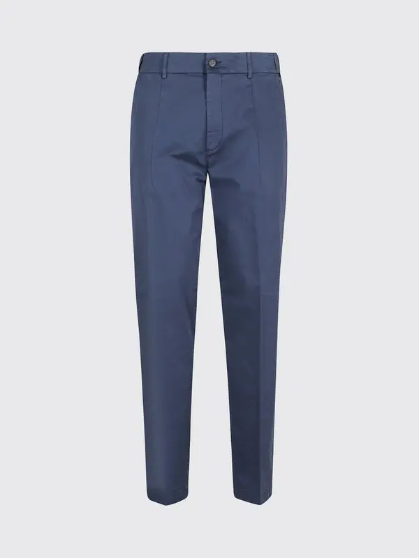Eleventy Linen Blend Chino Trousers - Blue