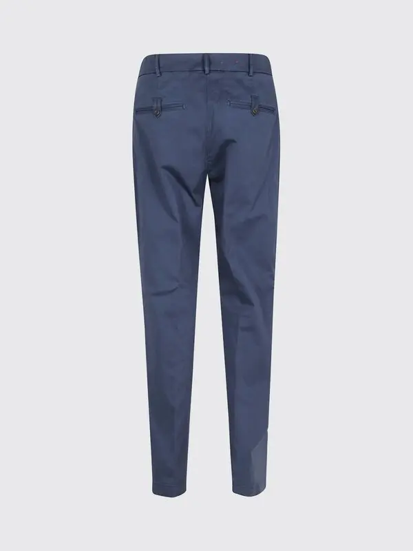 Eleventy Linen Blend Chino Trousers - Blue