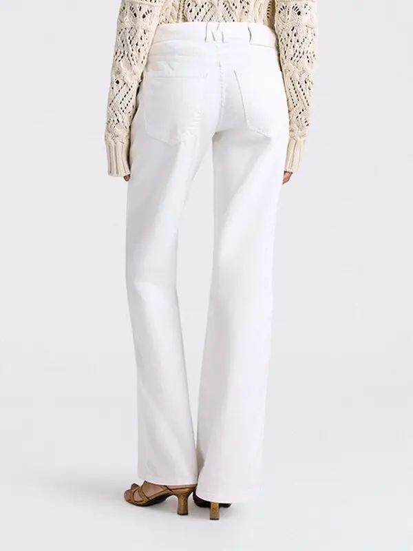 Momoni Flared Trousers In Stretch Denim