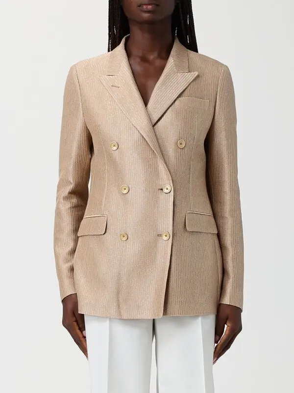 Tagliatore Cotton Double-breasted Blazer - Beige