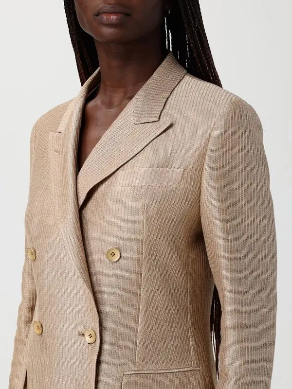 Tagliatore Cotton Double-breasted Blazer - Beige