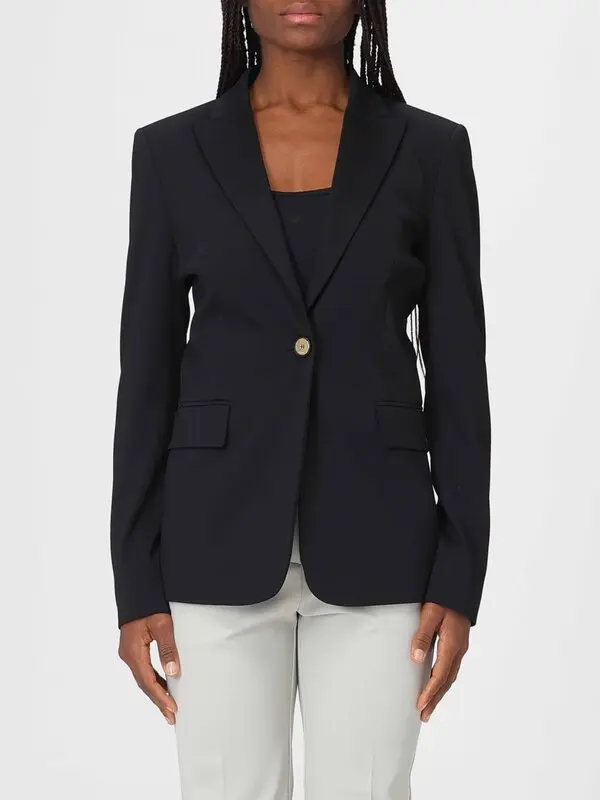 Pinko Single-breasted Viscose Blazer - Black