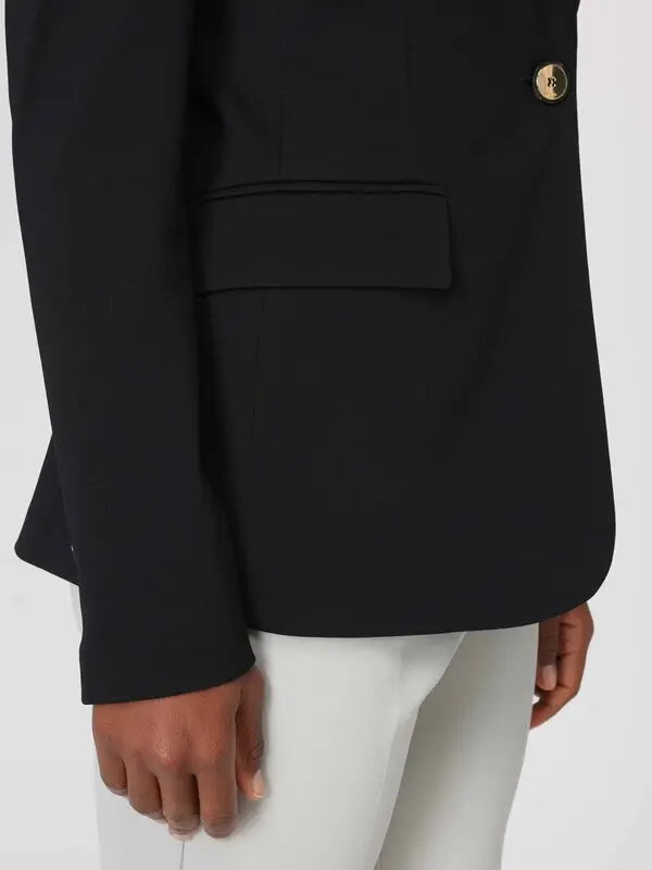 Pinko Single-breasted Viscose Blazer - Black