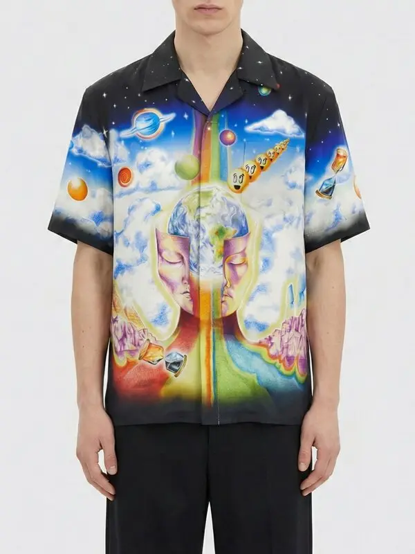 Casablanca The Essential Experience Printed Silk Shirt - Red