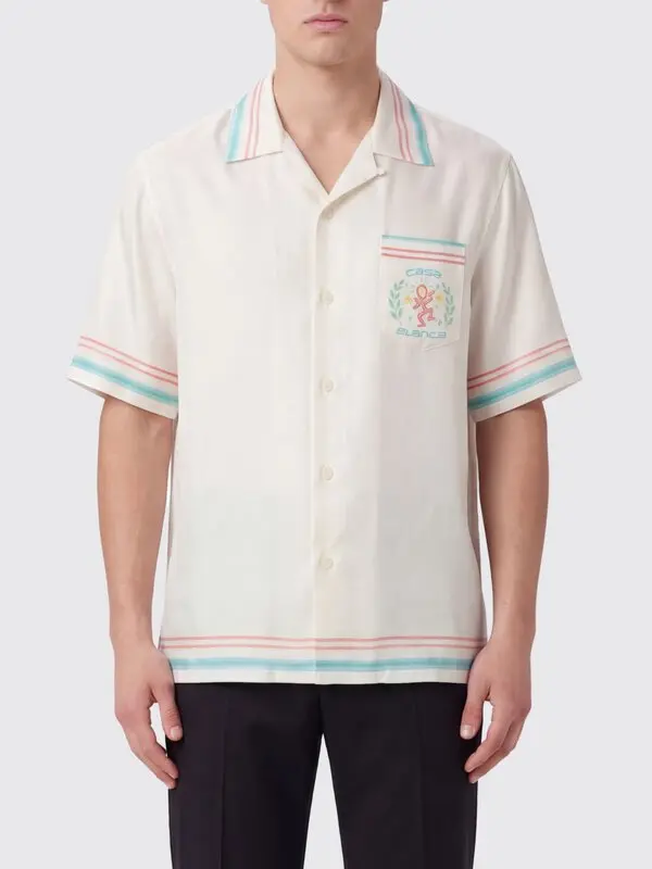 Casablanca The Essential Experience Printed Silk Shirt - White