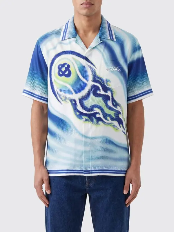 Casablanca The Essential Experience Printed Silk Shirt - Yellow