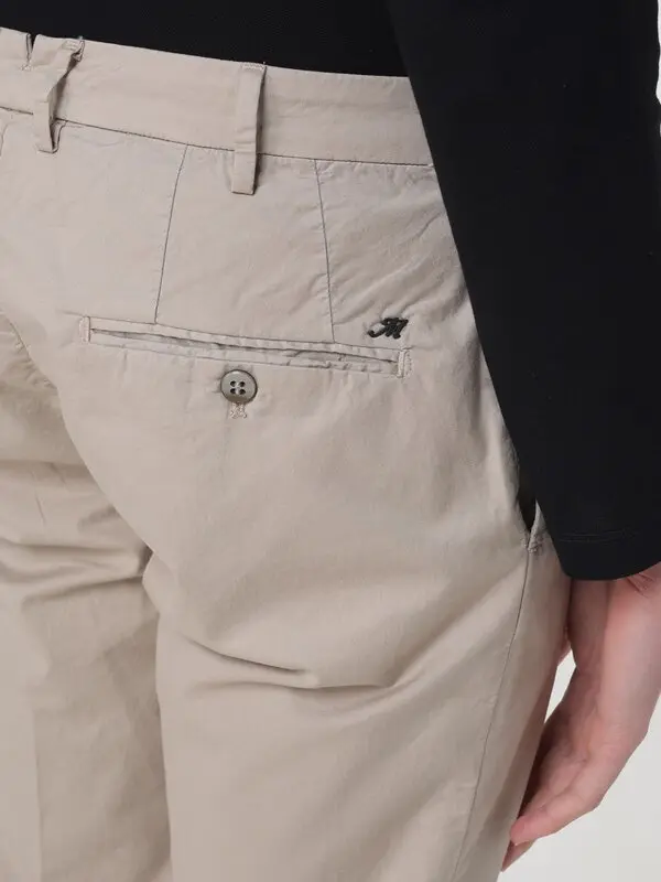 MASON'S Cotton Stretch Chino Trousers - Beige